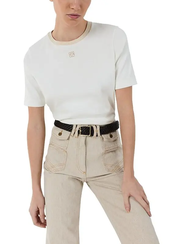 Gerard Darel Mavie Crewneck T-shirt - Ecru