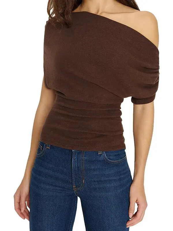 REFORMATION Iris Draped Top - Mole