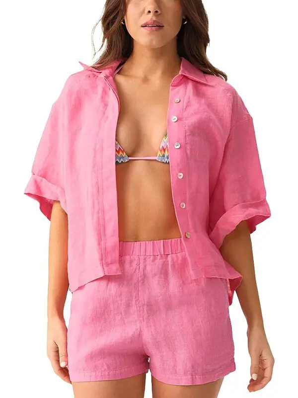 PQ Linen Shorts - Hot Pink