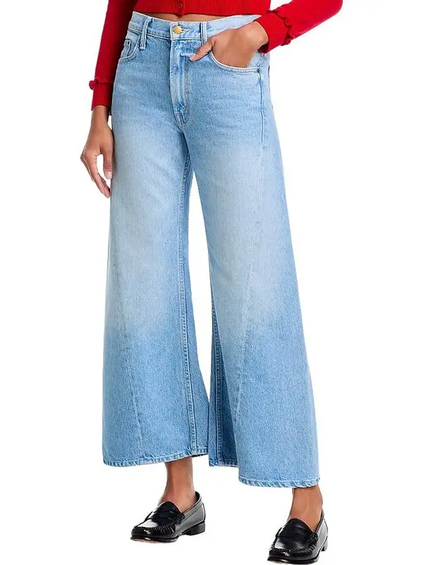 MOTHER Lil Lemon Twist Sneak High Rise Wide Leg Jeans - Munchies