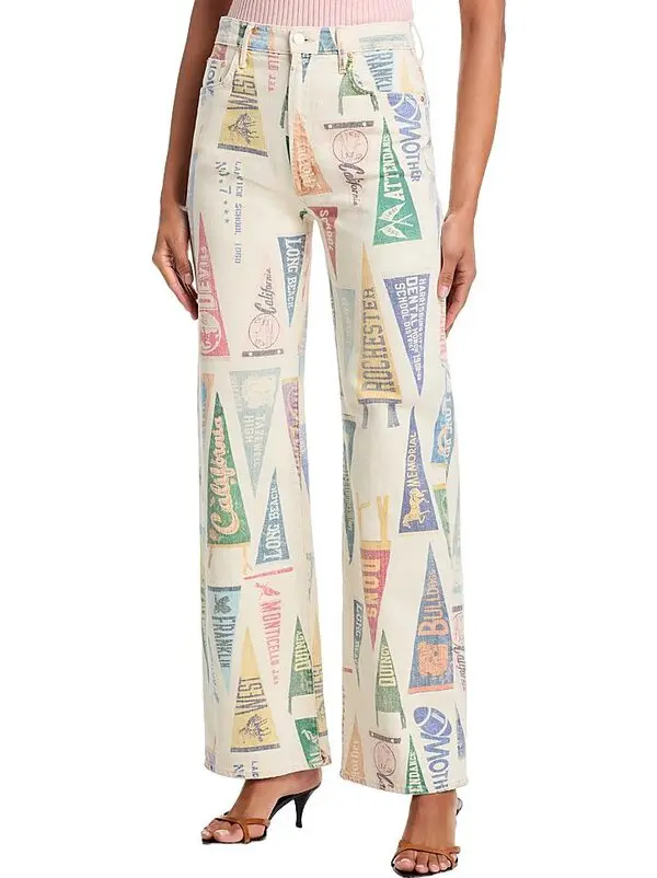 MOTHER The Maven Sneak High-rise Wide-leg Jeans - Pep Rally