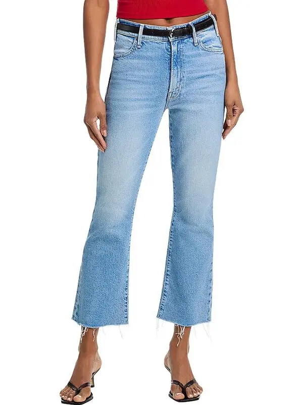 MOTHER Lil Hustler High Rise Crop Fray Jeans - Sow Surreal