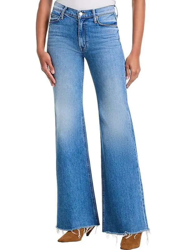 MOTHER The Doozy Fray High Rise Flare Jeans - Heads Or Tails