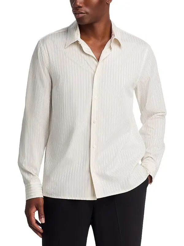 Simkhai Mylo Evening Shirt - Ivory Stripe