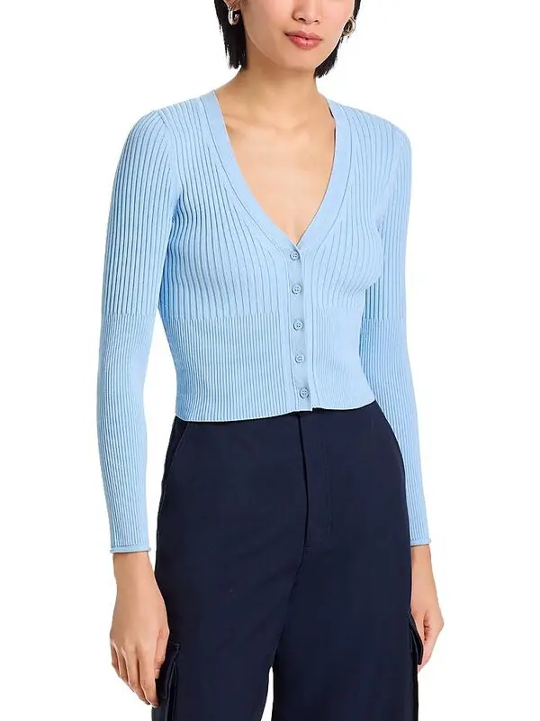 Simkhai Ailany V-neck Cardigan Sweater - Tidepool