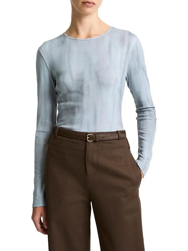 Vince Long Sleeve Crewneck Tee - Azura Wash
