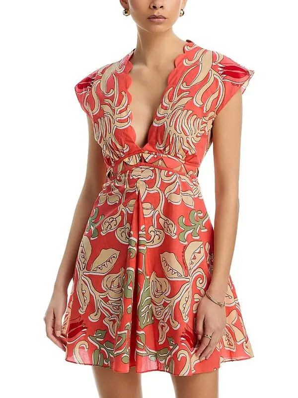 Poupette St Barth Hazel Mini Dress - Orange