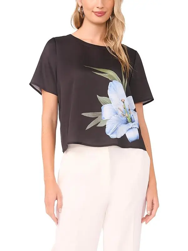 Vince Camuto Floral Graphic Top - Sky