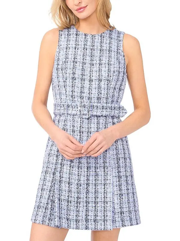 CECE DUPRAZ Sleeveless Pleated Mini Dress - Bellflower