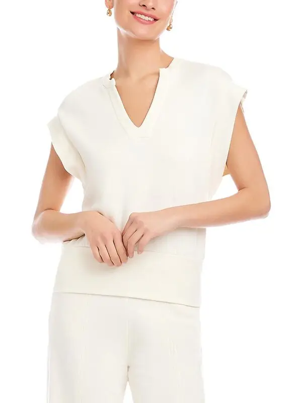 Fifteen Twenty Morgan V-neck Top - Cream