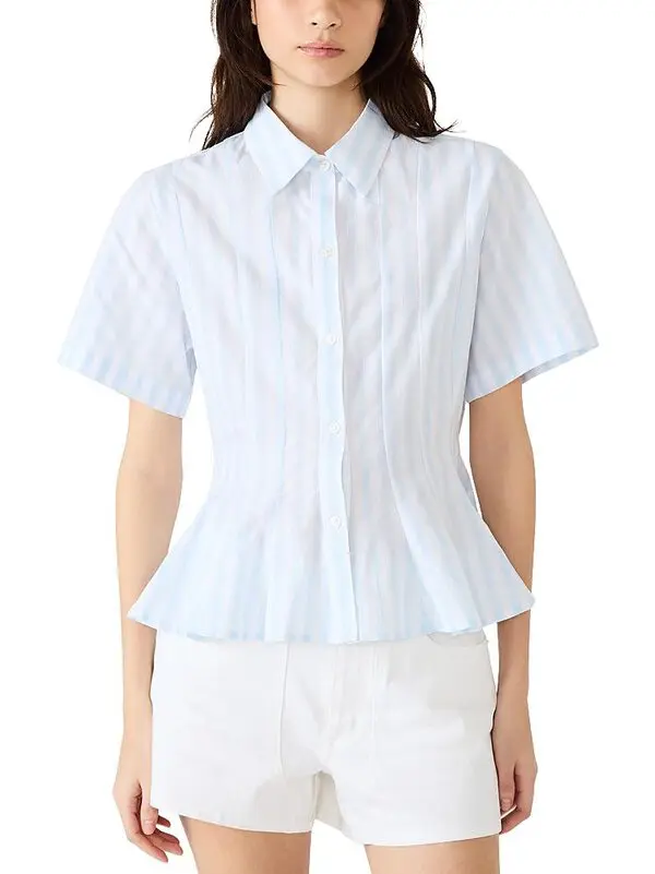 Steve Madden Porter Peplum Top - Multi Stripe