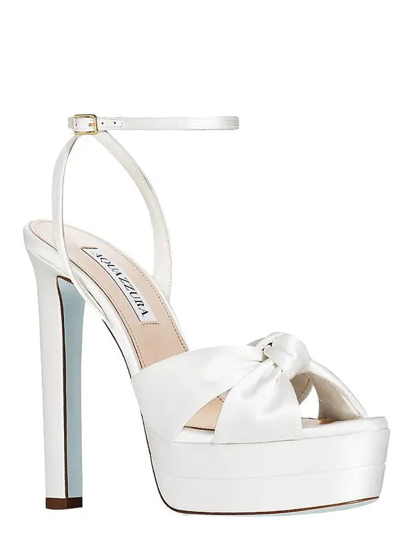 AQUAZZURA Cupid Bridal Plateau High Heel Sandals - White
