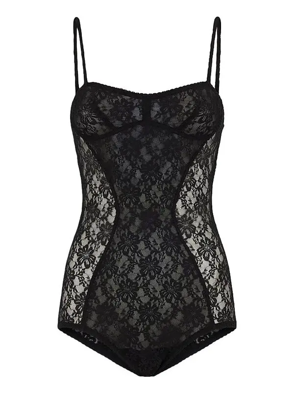 Attico Lace Bodysuit - Black