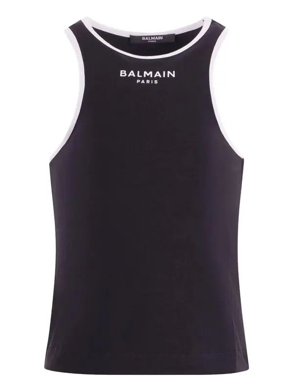 Balmain Logo Tank - Black