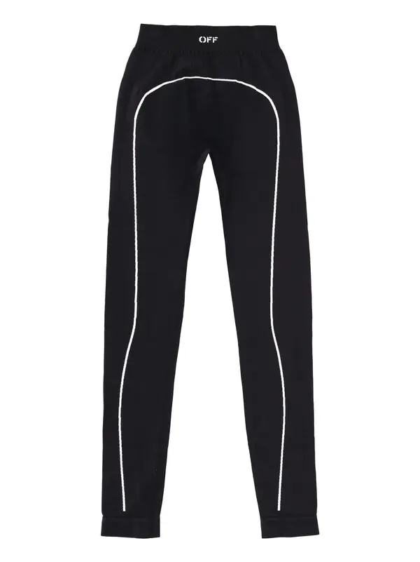 Off-White Leggings With Logo - Black