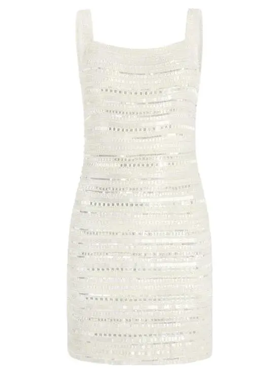 Jenny Packham Gigi Beaded Mini Dress - Ivory