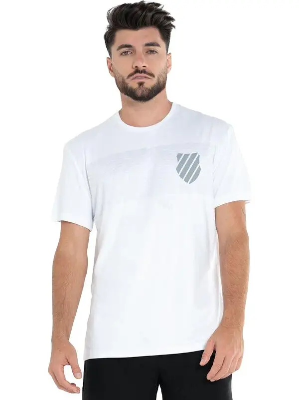K-Swiss Luxe Tech Crew Tennis Shirt - White