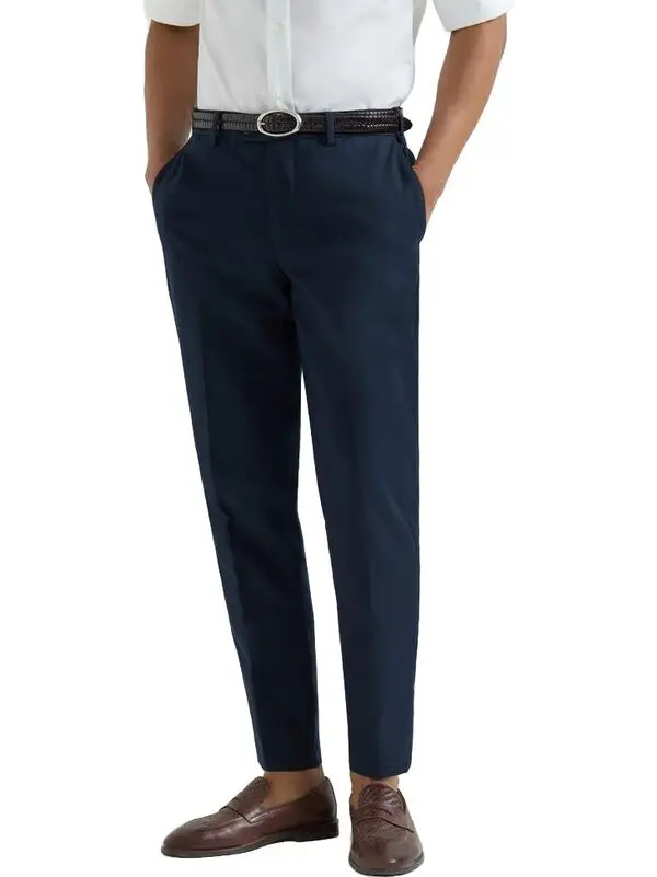 Brunello Cucinelli Gabardine Trousers - Blue