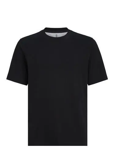 Brunello Cucinelli Cotton Jersey Crew Neck T-shirt - Black