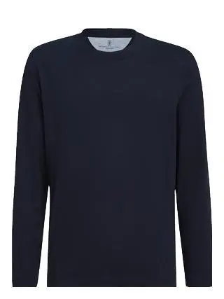 Brunello Cucinelli Cotton Jersey T-shirt - Navy Blue