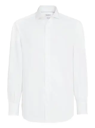 Brunello Cucinelli Spread Collar Shirt - White