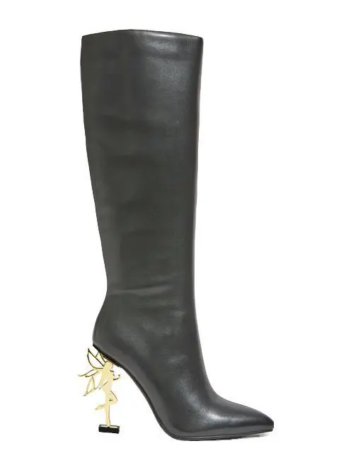 SPARKL Fairy Icon Leather Boots - Black