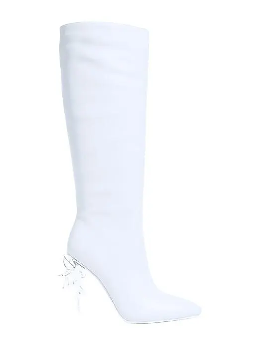 SPARKL Fairy Icon Leather Boots - White