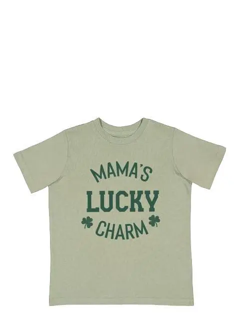 SWEET WINK Mama's Lucky Charm St. Patrick's Day Short Sleeve T-shirt - Sage