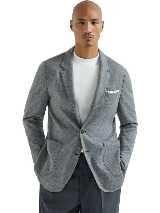 Brunello Cucinelli Cashmere Jersey Blazer - Graphite