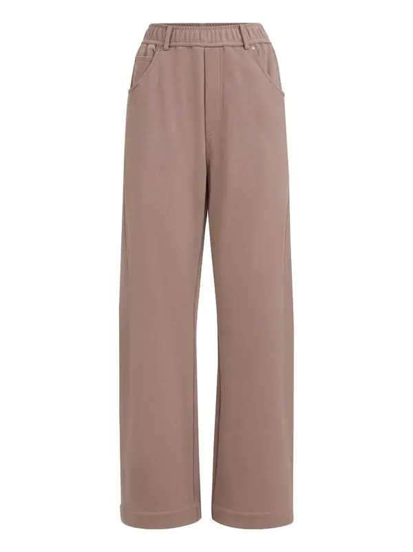 Brunello Cucinelli Smooth French Terry Trousers - Brown