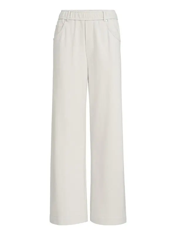 Brunello Cucinelli Smooth French Terry Trousers - Milk
