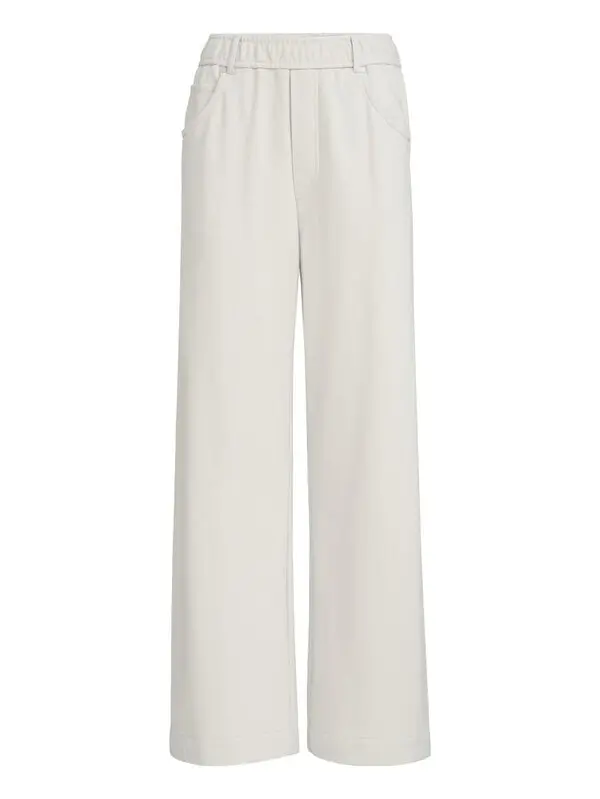 Brunello Cucinelli Smooth French Terry Trousers - Milk