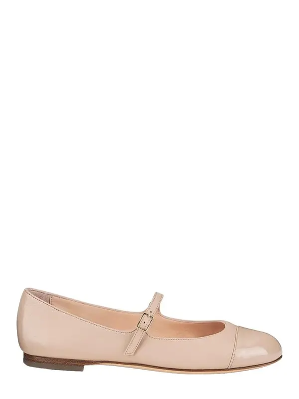 Agl Milly Cap Toe Ballet Flat - Beige Nappa