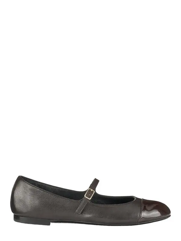 Agl Milly Cap Toe Ballet Flat - Testa Di Moro Nappa