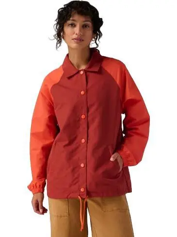STOIC Utility Coaches Jacket - Tigerlily/red Ochre