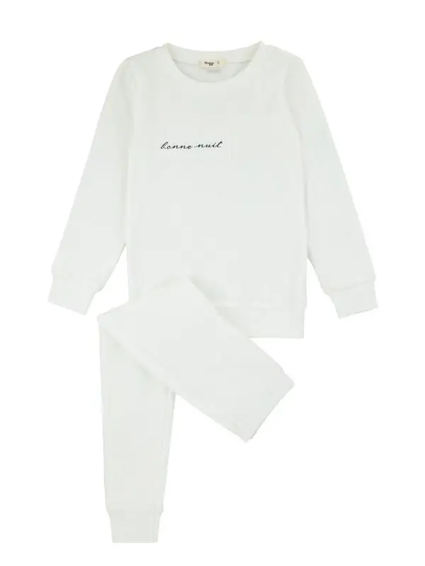 NOGGIWEAR Velour Patch Loungewear Set - White