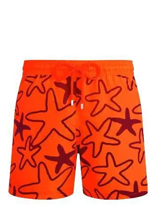 Vilebrequin Flocked Starlettes Swim Shorts - Fluo Fire
