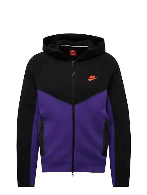 Nike Sportswear Tech Fleece Full-zip Hoodie - Black/purple