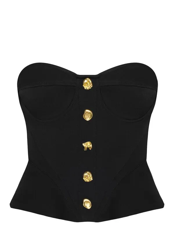 L'Agence Anna Corset Top - Black