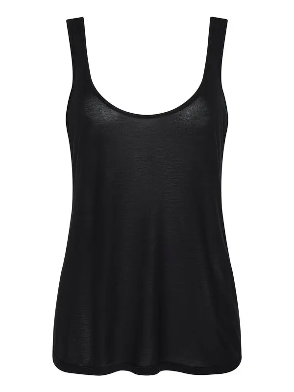 L'Agence Celia Scoopneck Tank Top - Black