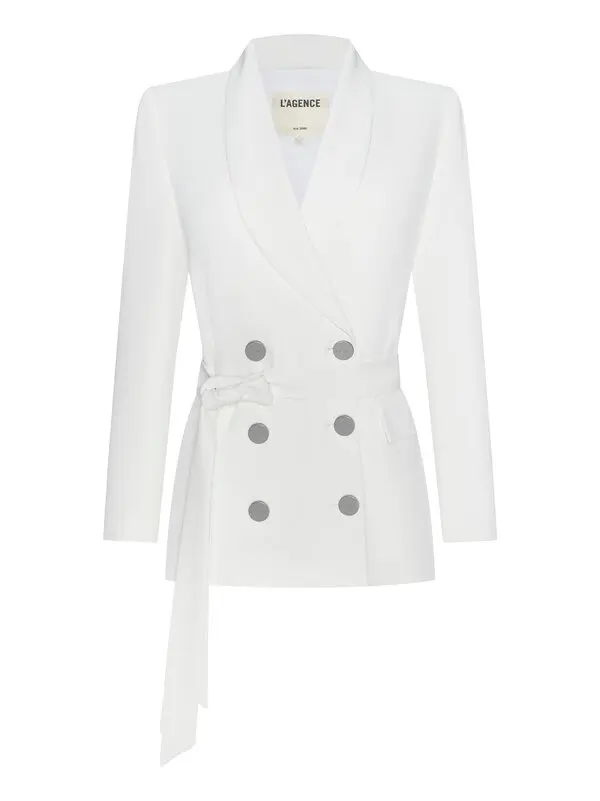 L'Agence Aven Wrap Blazer - Ivory