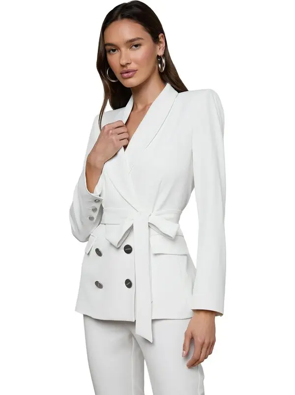 L'Agence Aven Wrap Blazer - Ivory