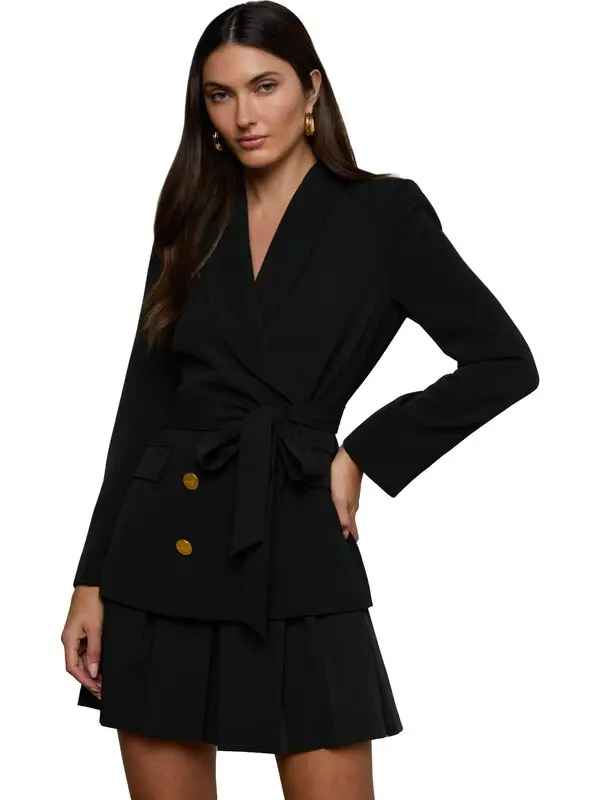L'Agence Aven Wrap Blazer - Black