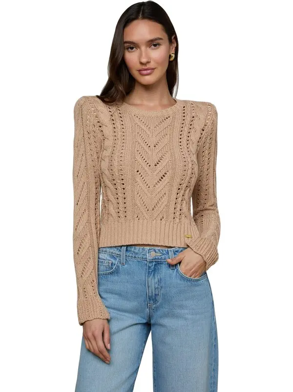 L'Agence Mio Cabled Pullover - Soft Camel