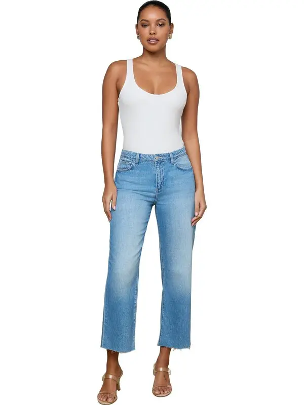 L'Agence Wanda Cropped Wide-leg Jeans - Anaheim