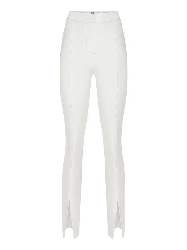 Ila Nadia Slim Straight-leg Tuxedo Trousers - White