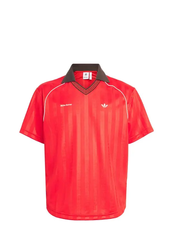 Adidas X Wales Bonner Jacquard Football Shirt - Red