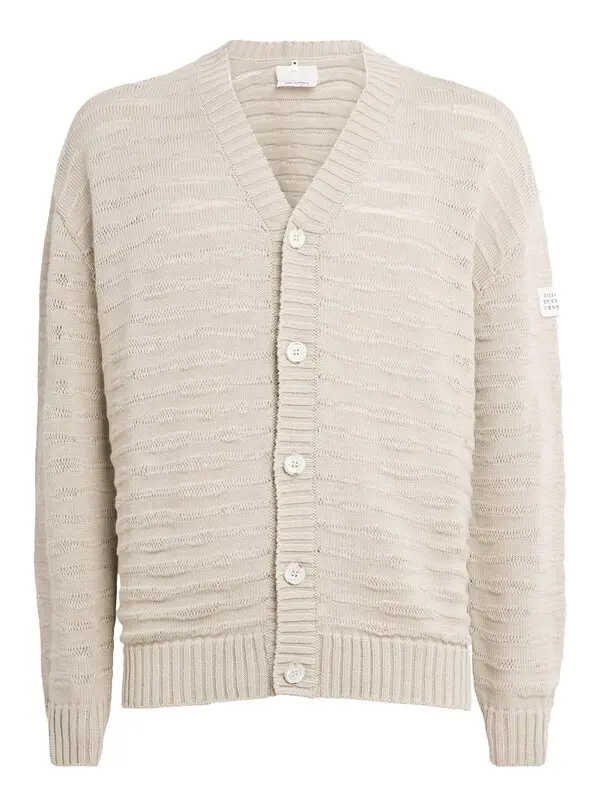 MAISON MARGIELA Cotton Rib Cardigan - Beige