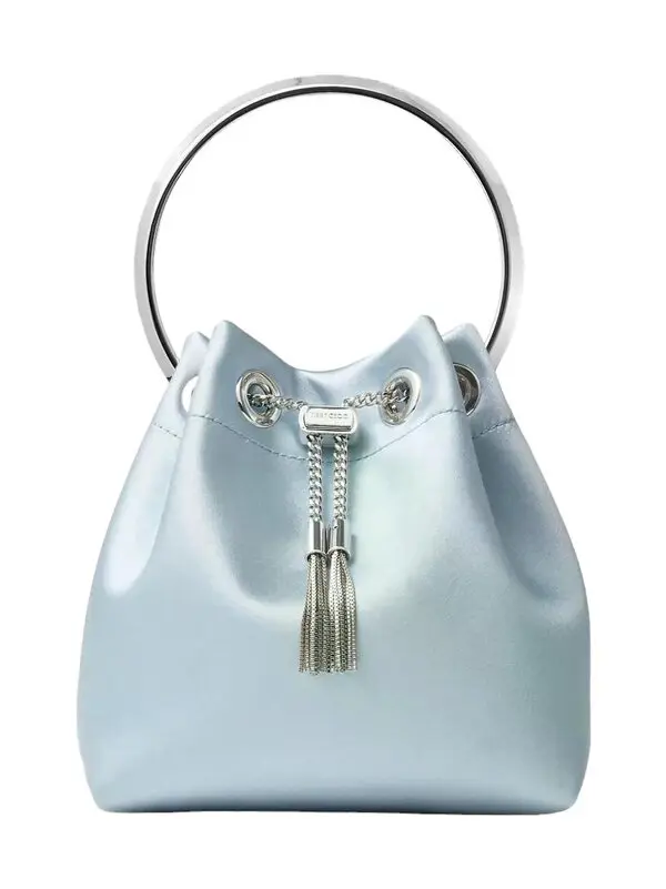 JIMMY CHOO Ring Handle Tassel Bon Bon Shoulder Bag - Blue
