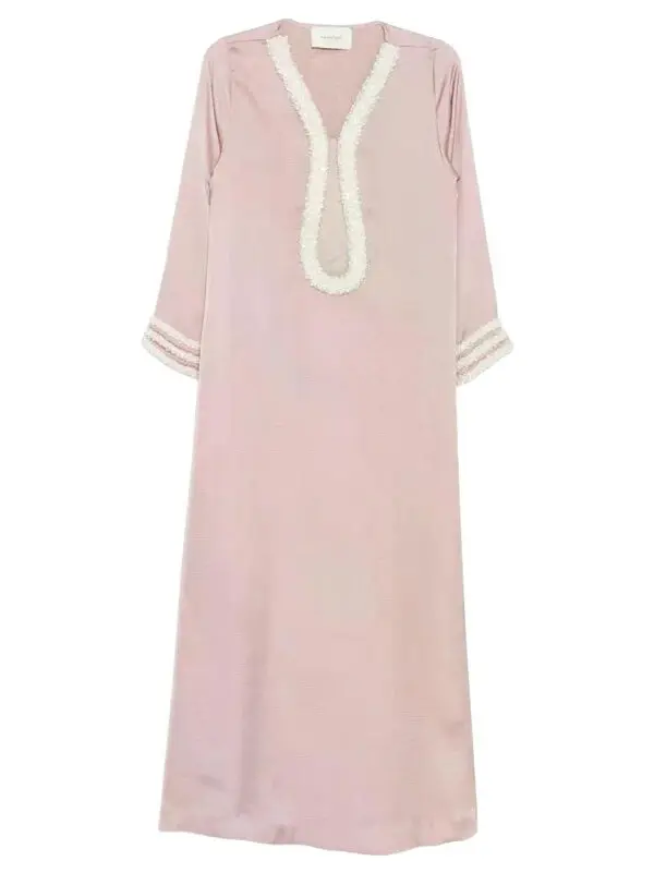 SHATHA ESSA Crystal-embellished Maxi Dress - Pink